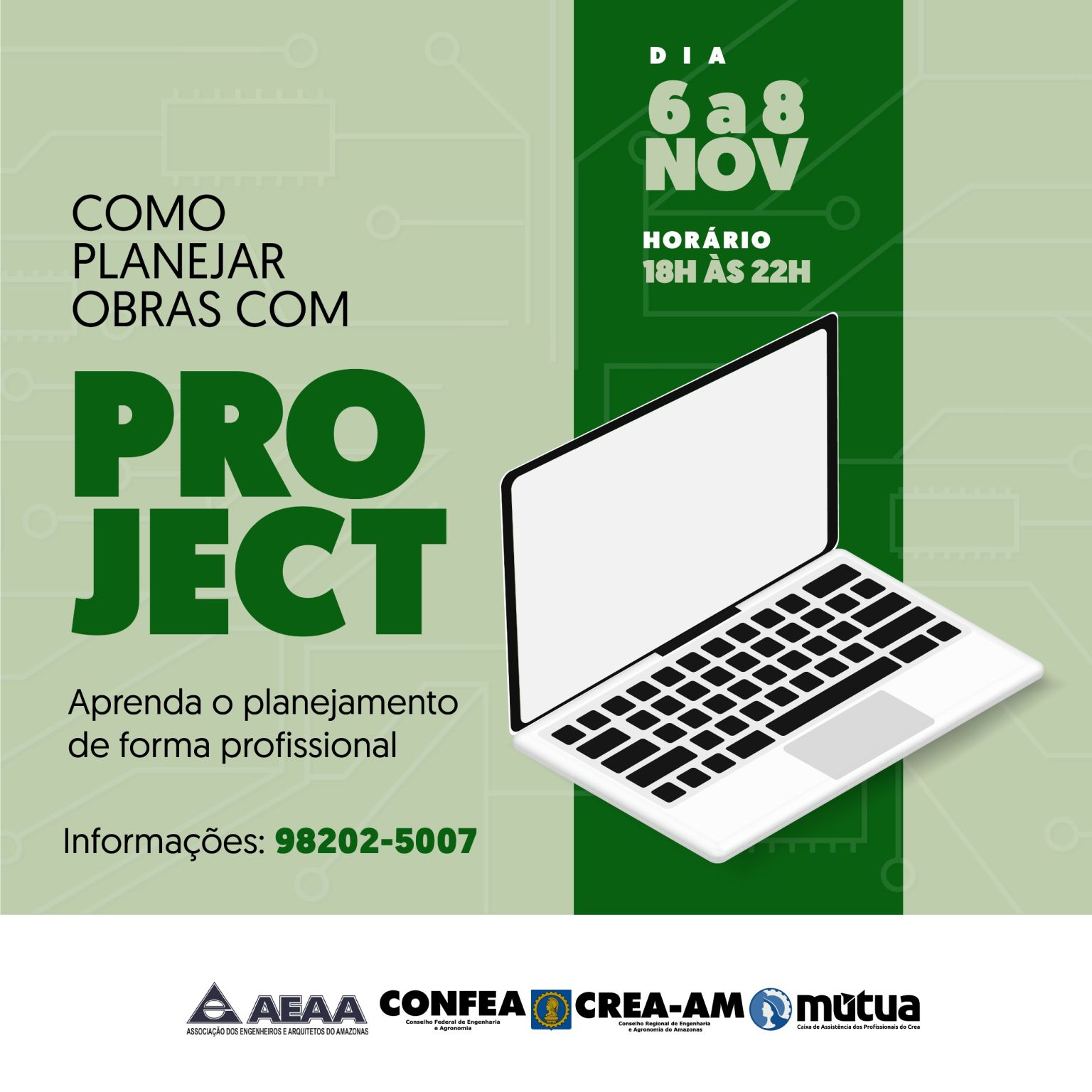 Curso de planejamento de obras com uso do Microsoft Project | CREA-AM